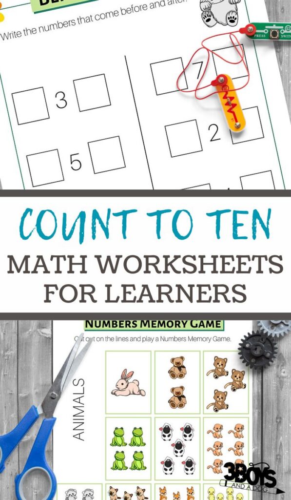 Animal Counting Printables for Kids - 3 Boys and a Dog